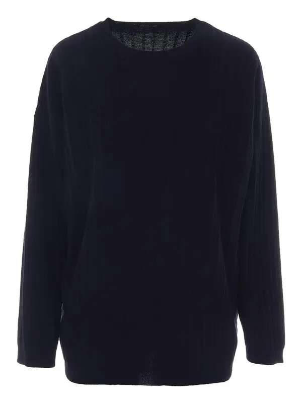 Fabiana Filippi Long Sleeve Crewneck Sweater - Blu Notte