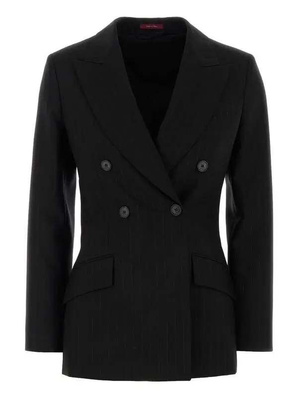 Gucci Double-breasted Pinstripe Wool Blazer - Stripped