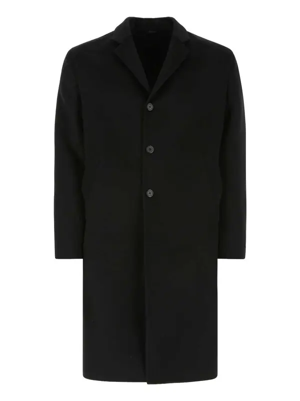 Prada Tailored Wool-blend Jacket With Angora - Black