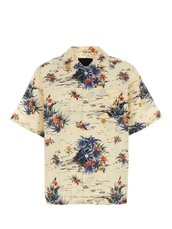 Prada Designer Printed Cotton Shirt For - Exotic