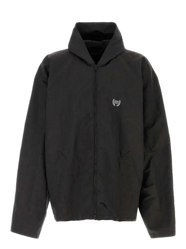 Balenciaga Slate Linen-blend Jacket - Black