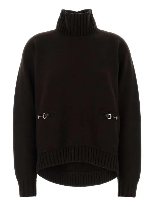 Gucci Oversized Wool-cashmere Knit Sweater - Brown
