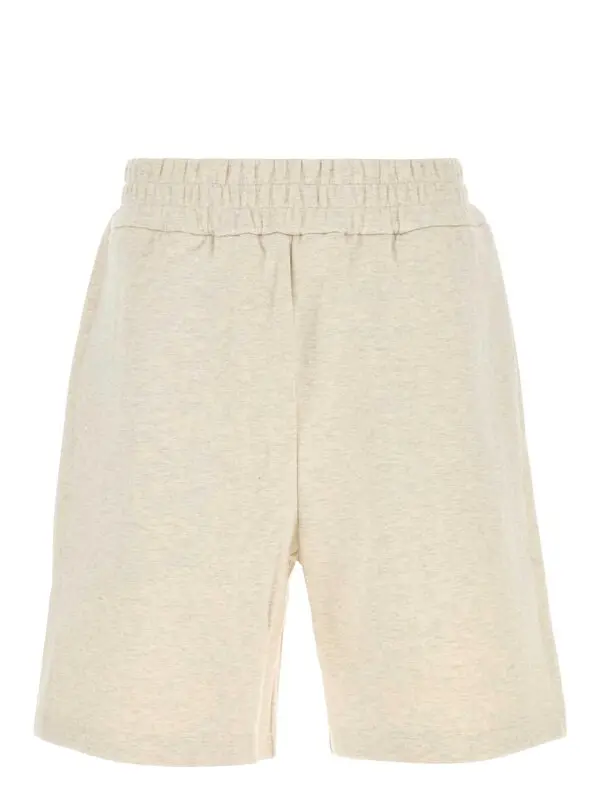 Fendi Melange Cotton Bermuda Shorts - Yellow