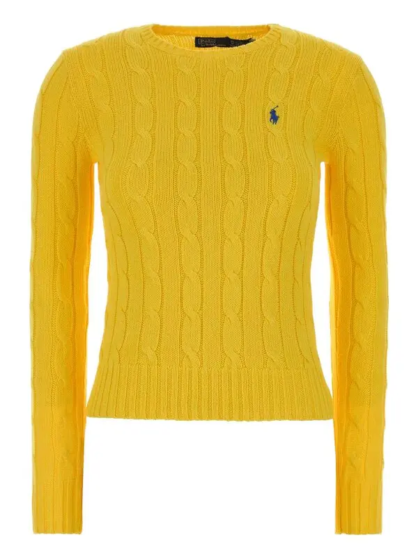 Polo Ralph Lauren Cable Knit Cotton Sweater - Yellow