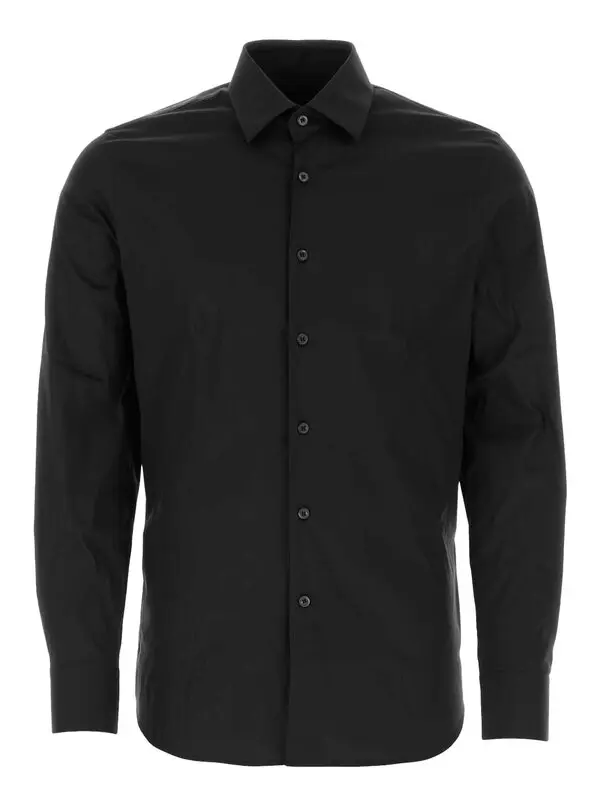 Prada Stretch Poplin Shirt - Black