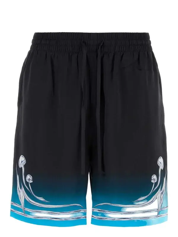 Casablanca Satin Bermuda Shorts - Printed