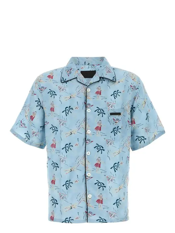 Prada Satin Shirt For - Printed