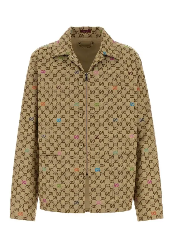 Gucci Gg-patterned Zip-up Jacket - Printed