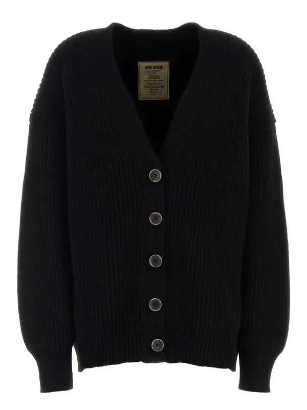 UMA WANG Cashmere Oversize Cardigan - Black