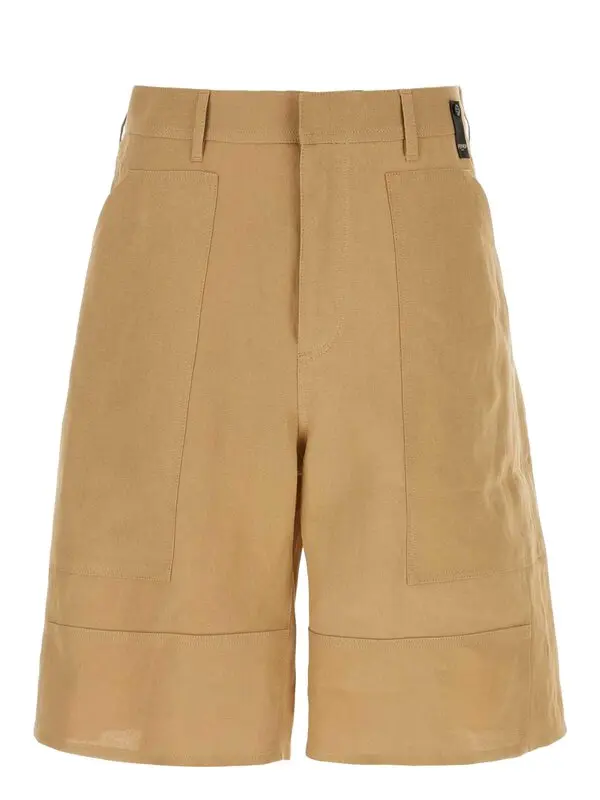 Fendi Paper Bermuda Shorts - Camel