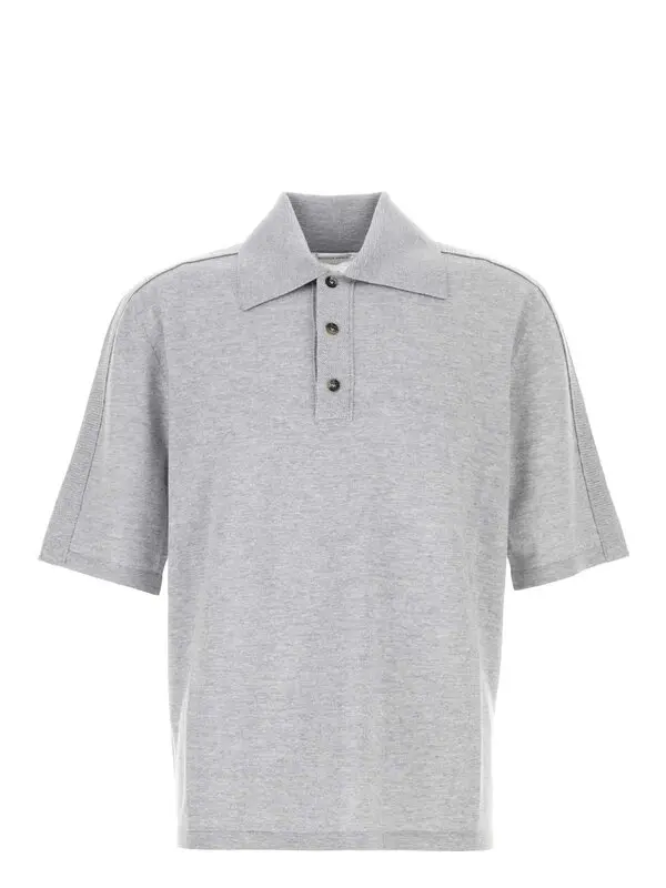 Bottega Veneta 100% Wool Polo Shirt - Grey