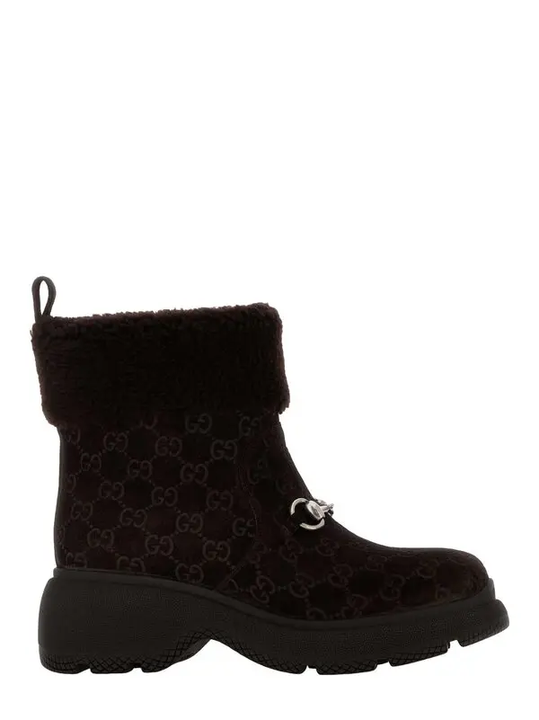 Gucci Suede Ankle Boots - Brown