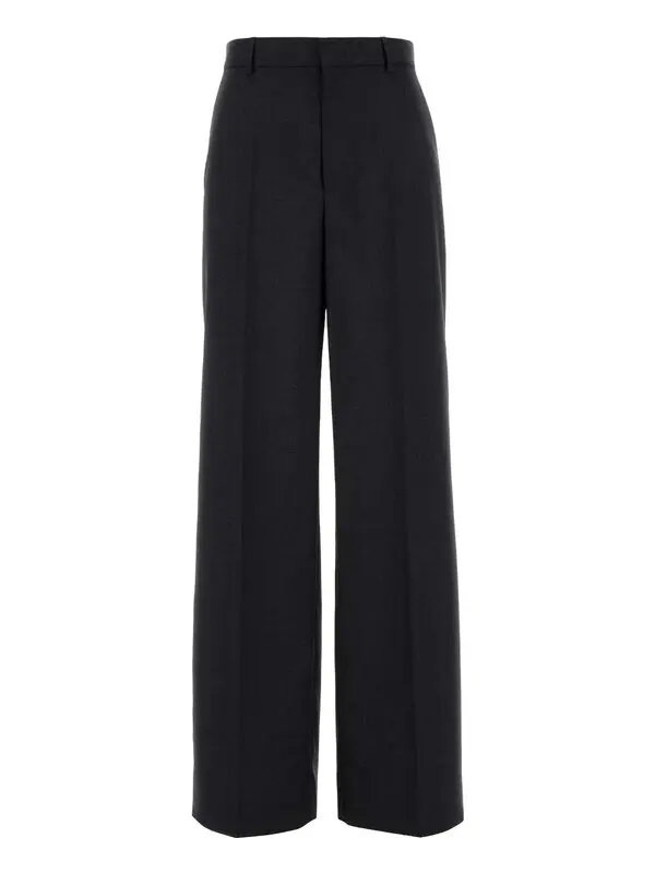 Gucci Wool Wide-leg Trousers - Grey
