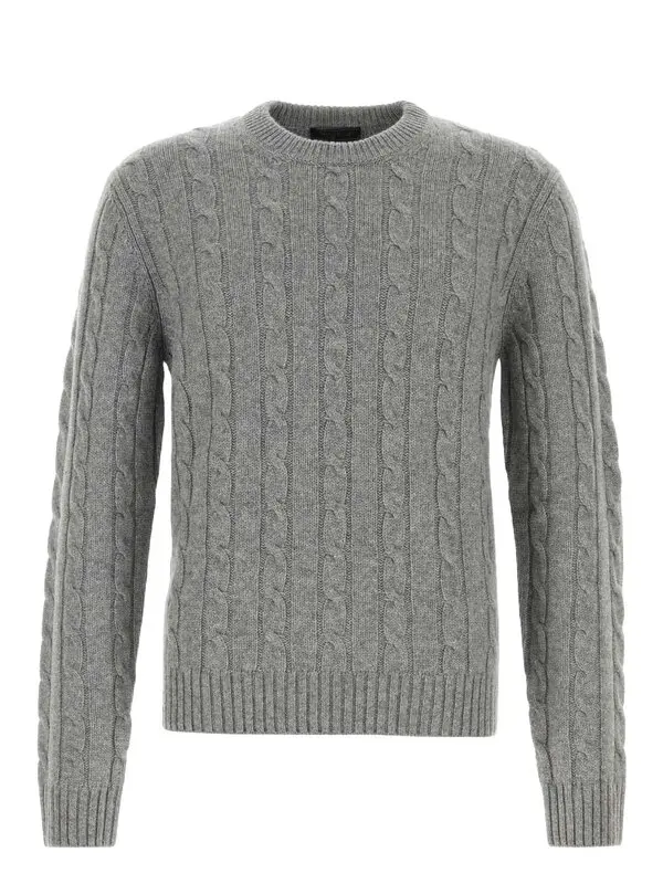 Prada Cashmere Knit Sweater - Grey
