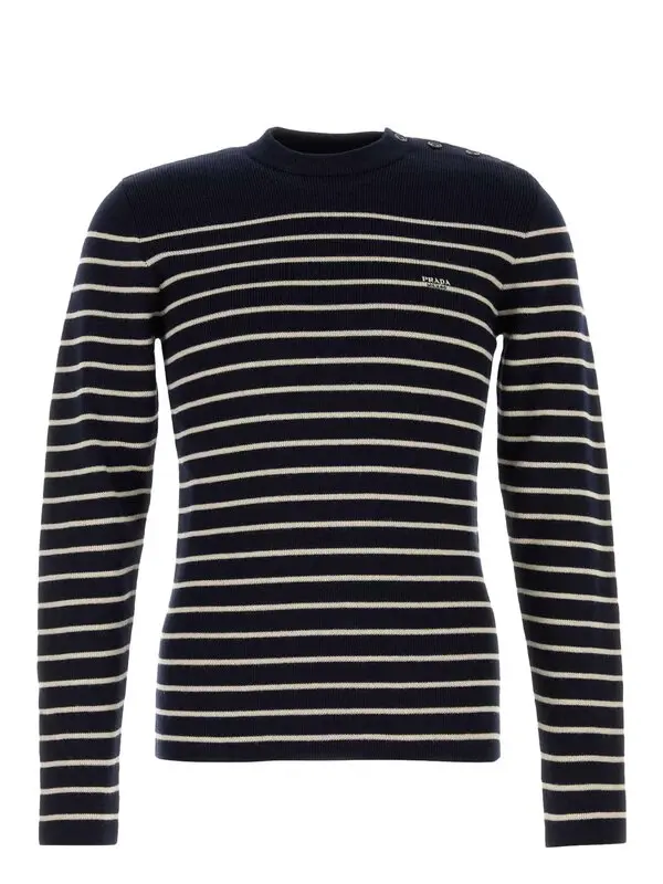 Prada Striped Virgin Wool Knit Sweater - Stripped