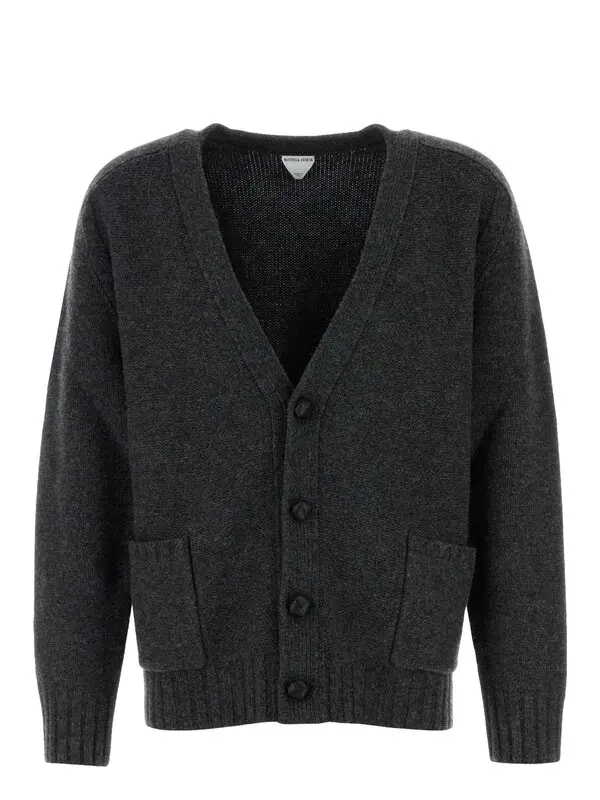 Bottega Veneta 100% Wool Cardigan - Grey