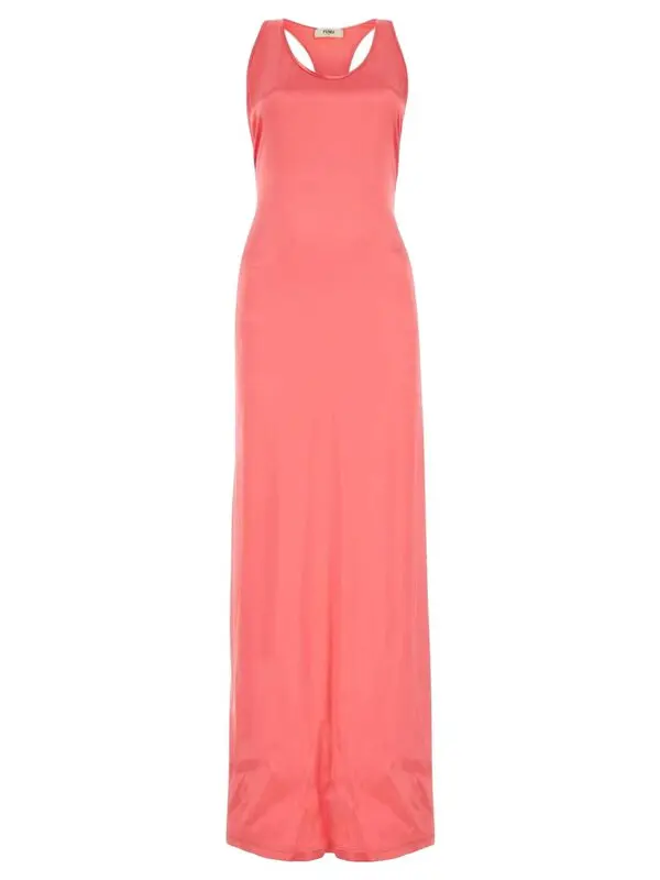 Fendi Satin Maxi Dress - Pink