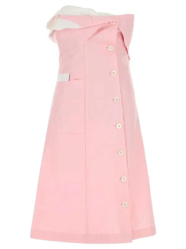 Miu Miu Cotton Poplin Mini Dress - Pink