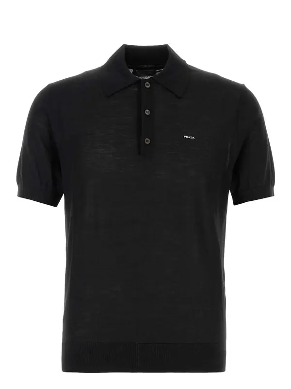 Prada Wool Polo Shirt - Black