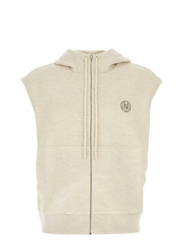 Fendi Melange Stretch Cotton Sweatshirt - Yellow