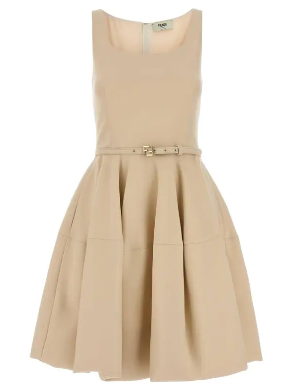 Fendi Wool & Silk Blend Sheath Dress - Yellow