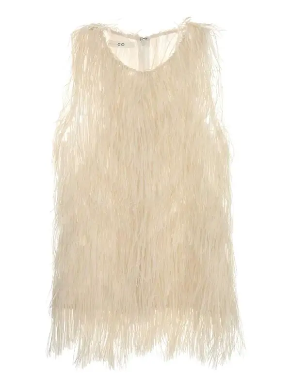 Co Embellished Nylon-blend Top - White