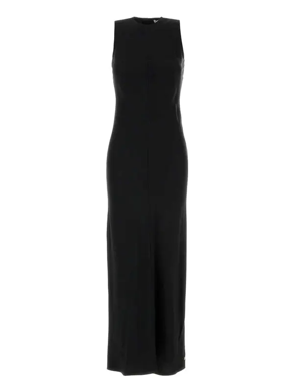 AMI Paris T-shirt Dress In Stretch Jersey - Black
