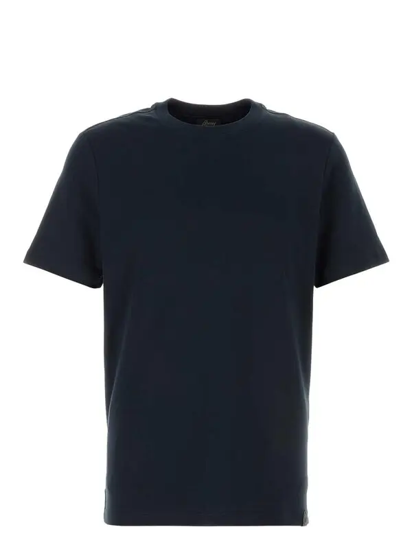 Brioni Cotton T-shirt In Midnight--inspired Tone - Blue