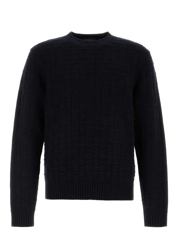 Prada Midnight Wool And Cashmere Blend Sweater - Blue