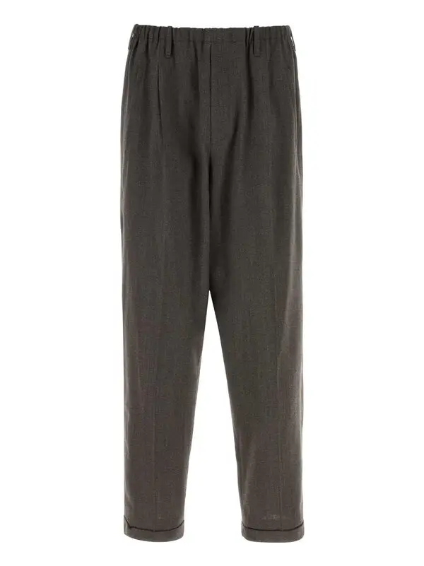 MAGLIANO Mud Wool Blend Tailored Trousers - Brown