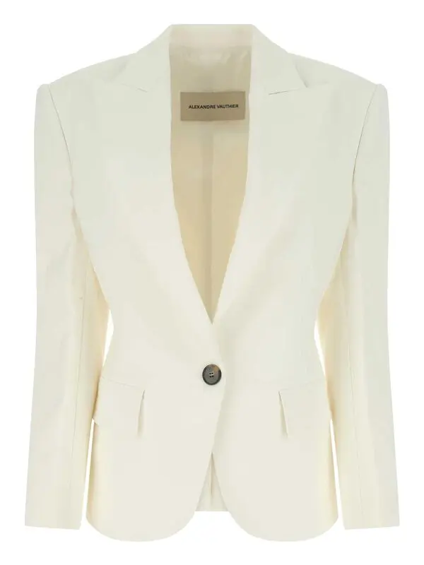 Alexandre Vauthier Stretch Viscose Blend Blazer - White
