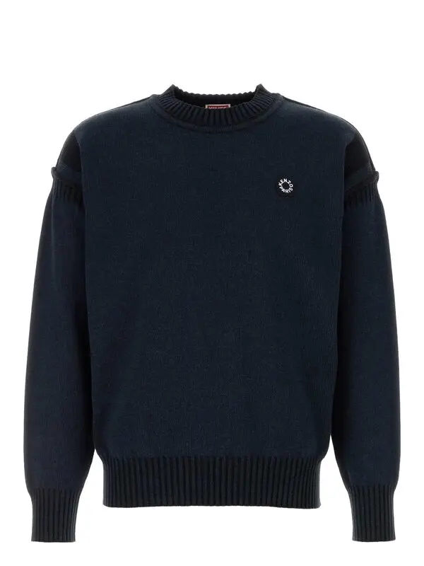 Kenzo Cotton-wool Blend Knit Sweater - Blue