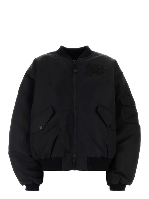 Cecilie Bahnsen Nylon Bomber Jacket With Cupro Lining - Black
