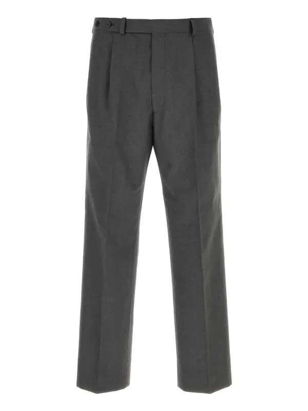 Prada Wool-blend Trousers - Grey