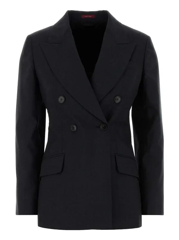 Gucci Double Breasted Wool Blazer - Grey