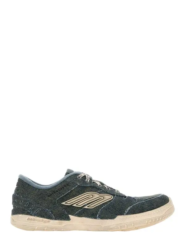 Balenciaga Hamptons" Denim Sneakers - Light Blue