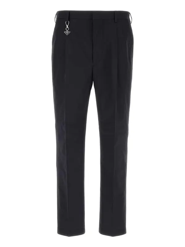 Prada Cotton Poplin Tailored Pants - Blue