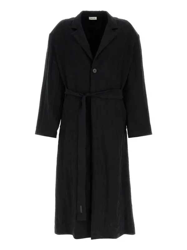 Fear Of God Lyocell-blend Trench Jacket With Belted Detail - Black