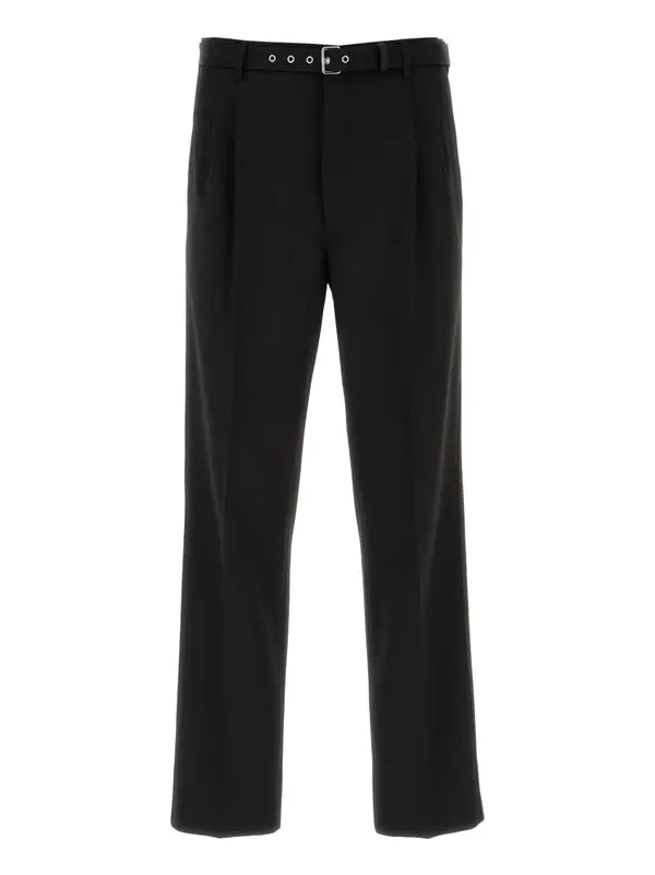 Prada Virgin Wool Tailored Trousers - Black