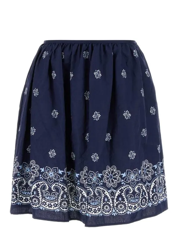 Miu Miu Poplin Mini Skirt - Printed