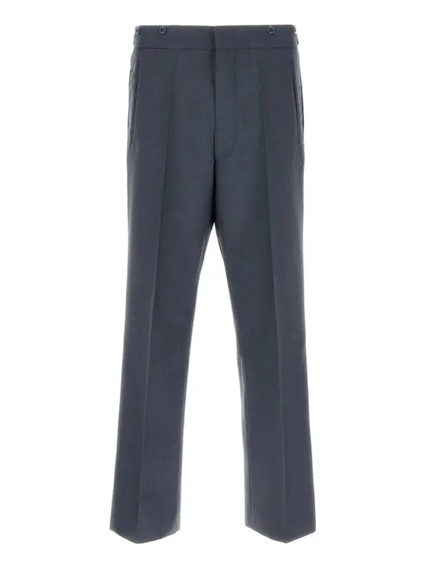 Prada Mohair And Silk Blend Trousers - Blue