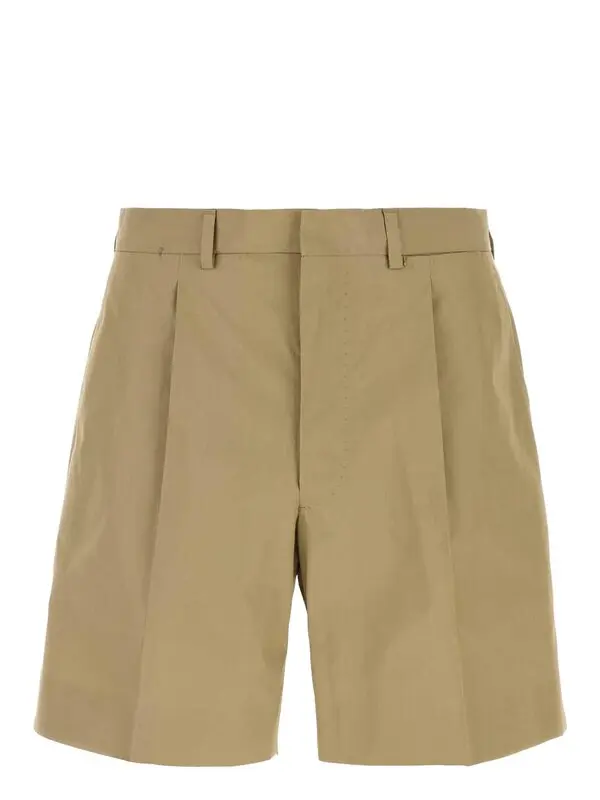 Prada Cotton Poplin Tailored Bermuda Shorts - Green