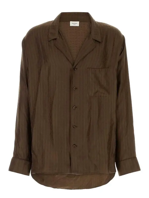 Saint Laurent Silk Shirt - Brown