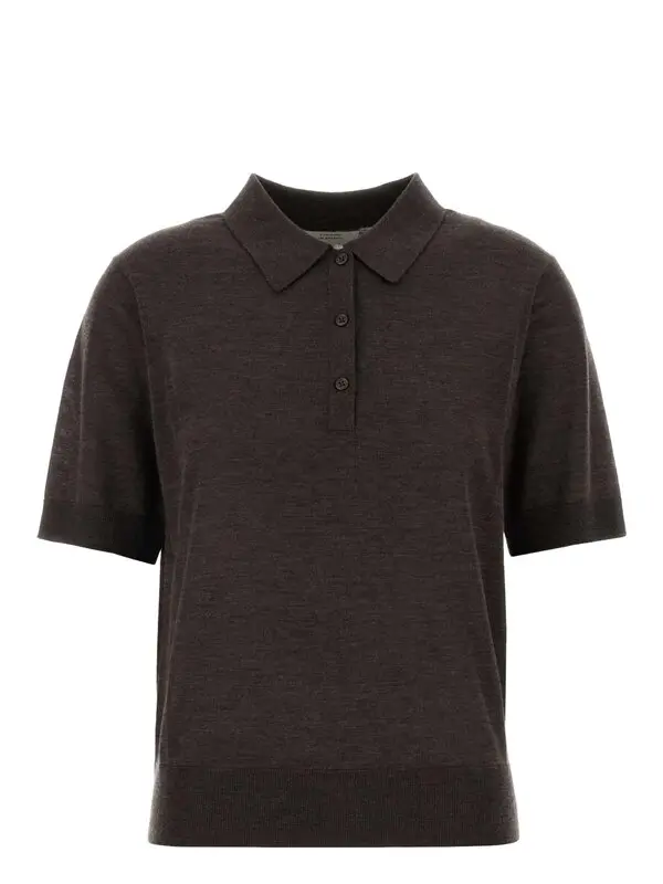 Loulou De Saison Cashmere Migo Polo Shirt - Brown