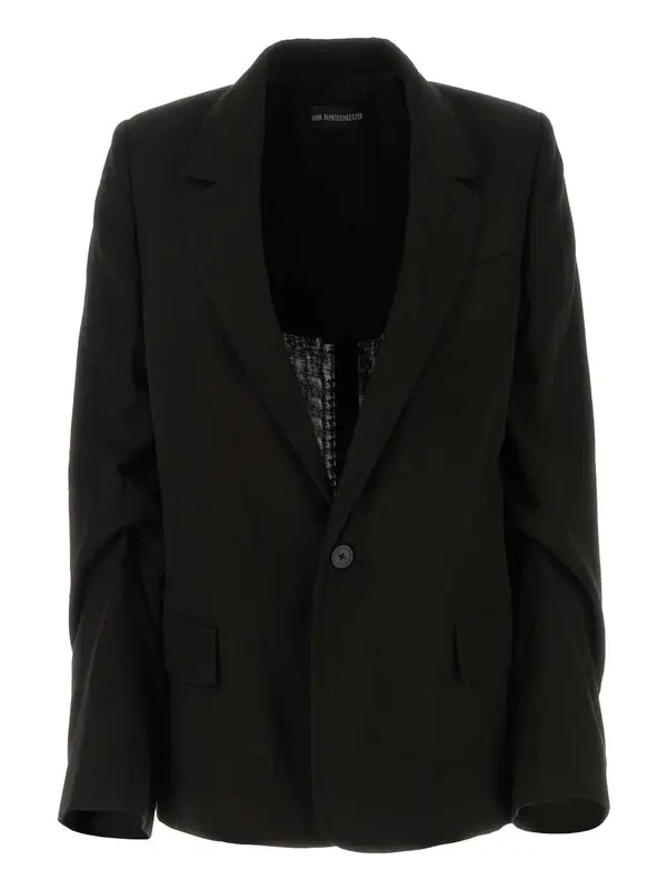 ANN DEMEULEMEESTER Renske Cotton Blazer - Black