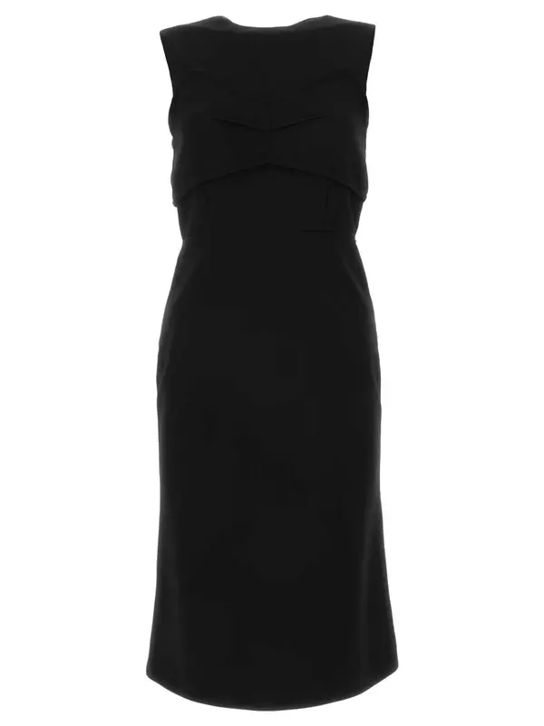 Sportmax Mirto Stretch Polyester Dress - Black
