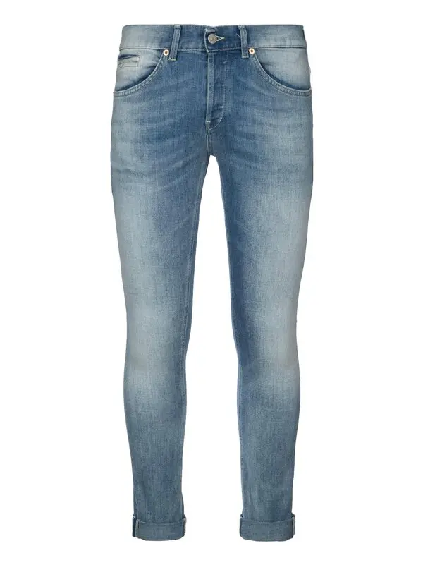 DONDUP George Tailored Stretch Blend Pants - Blue