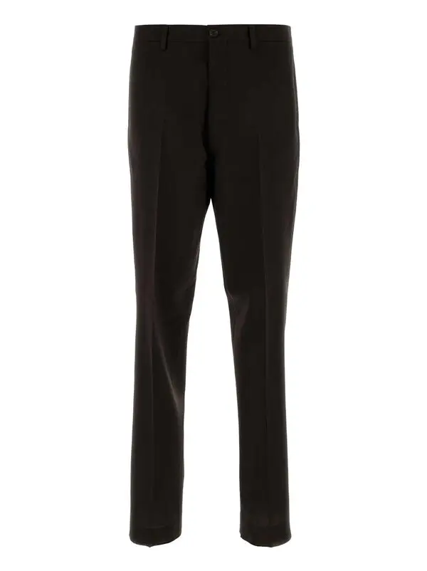 Prada Virgin Wool Trousers - Brown