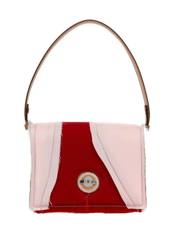 DENTRO Mirim Handbag In Satin And Leather With Silver-tone Hardware, 17cm X 16cm X 6cm - Multicoloured