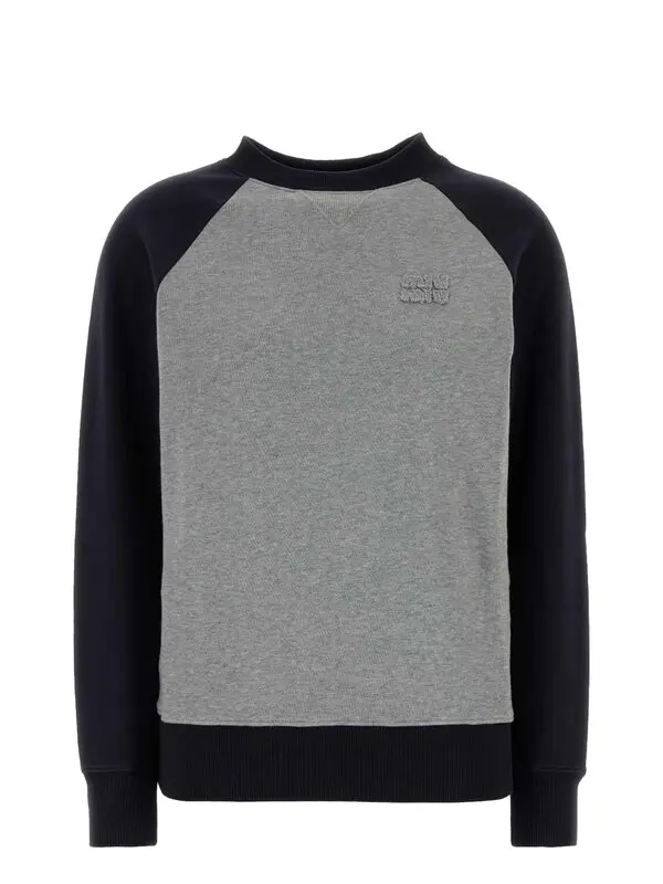 Miu Miu Cotton Sweatshirt - Grey